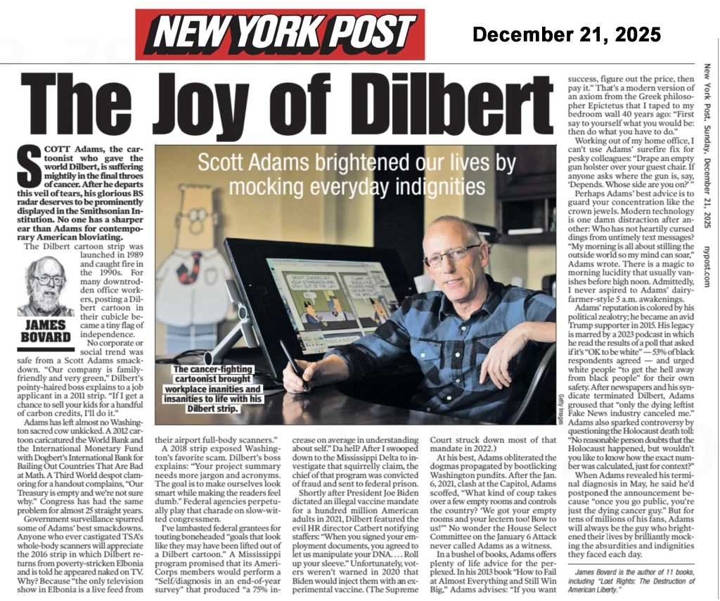 N.Y. Post: The Joy of Dilbert - James Bovard